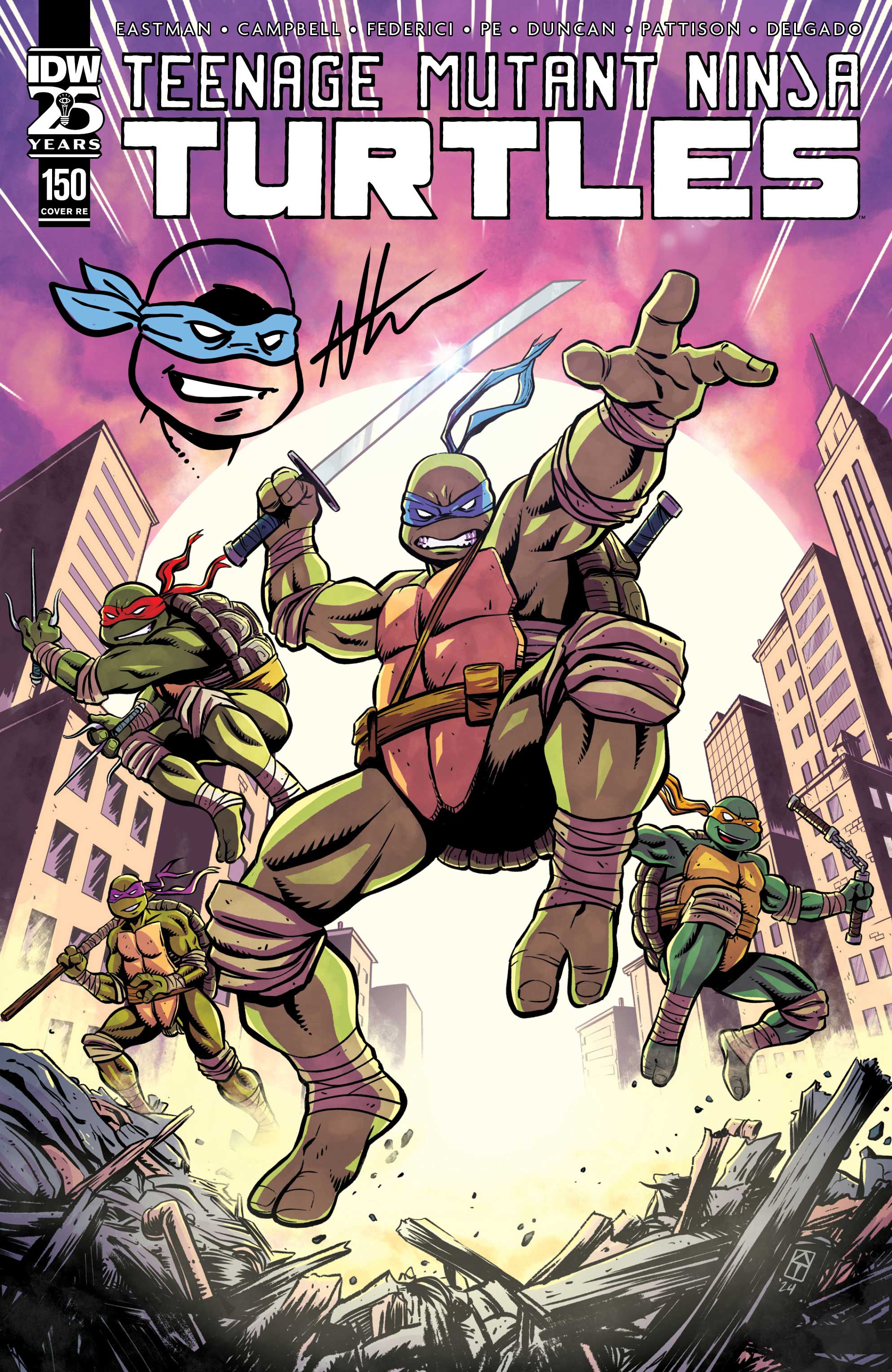 TMNT #150 Kuya's Collectibles Show Variant SIGNED & REMARQUED | Kuya's ...